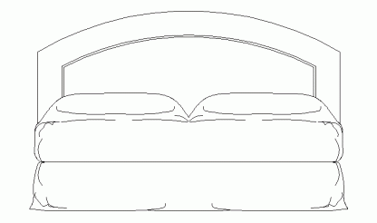 Bloques AutoCAD gratis de camas en alzado. CAD en 2D .dwg